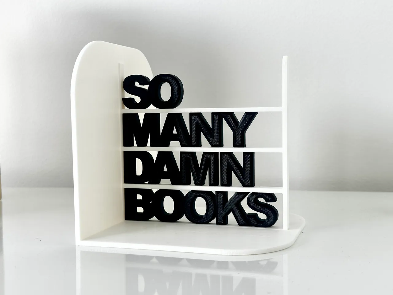 "So Many Damn Books" Bookends by maxelman | Download free STL model ...