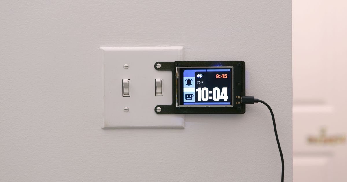 Pyportal Wall Mount By Adafruit Download Free Stl Model