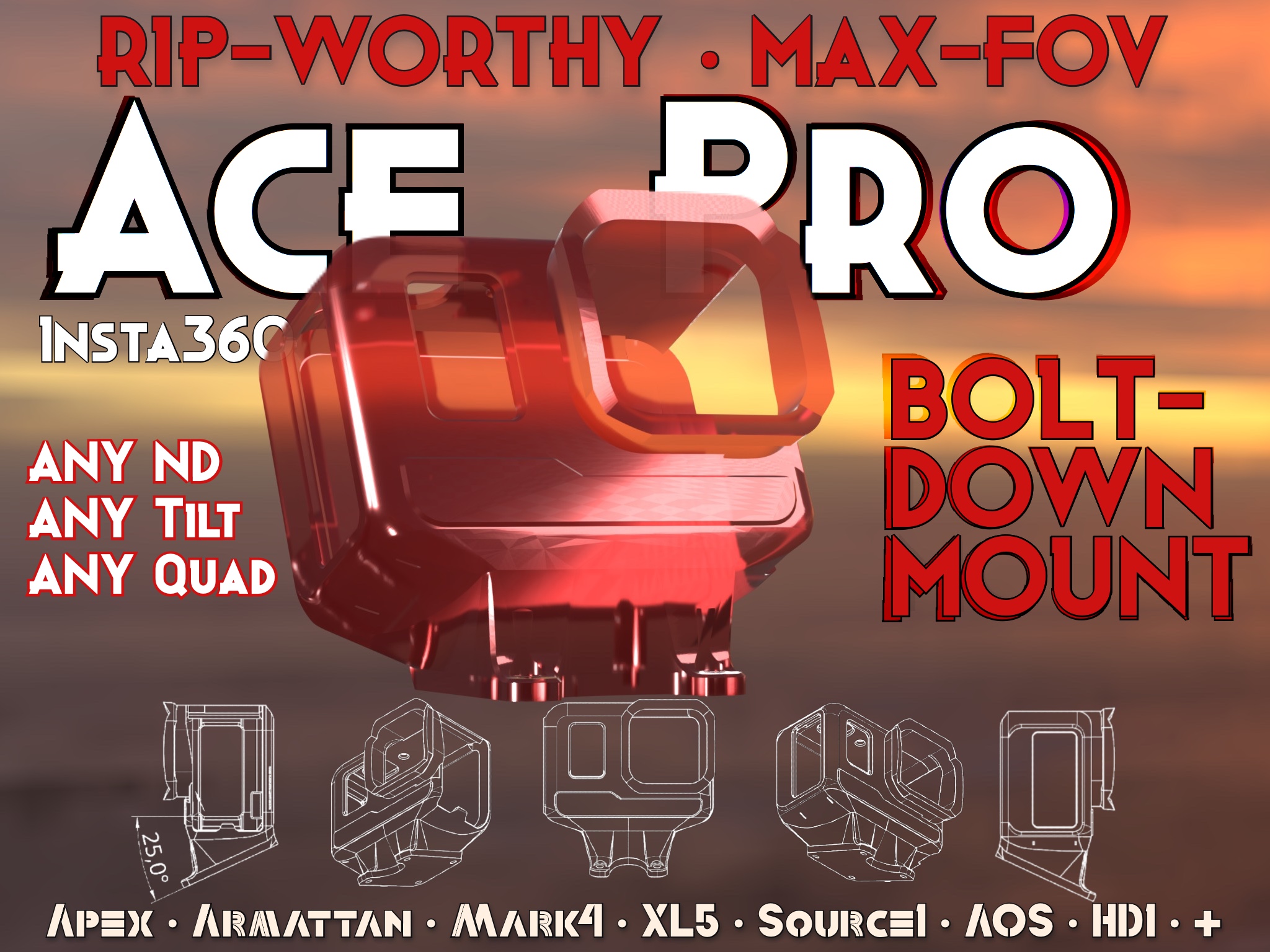 Rip-Worthy: Ace Pro, Insta360 TPU Drone Mounts, Max FOV by t4obrien ...