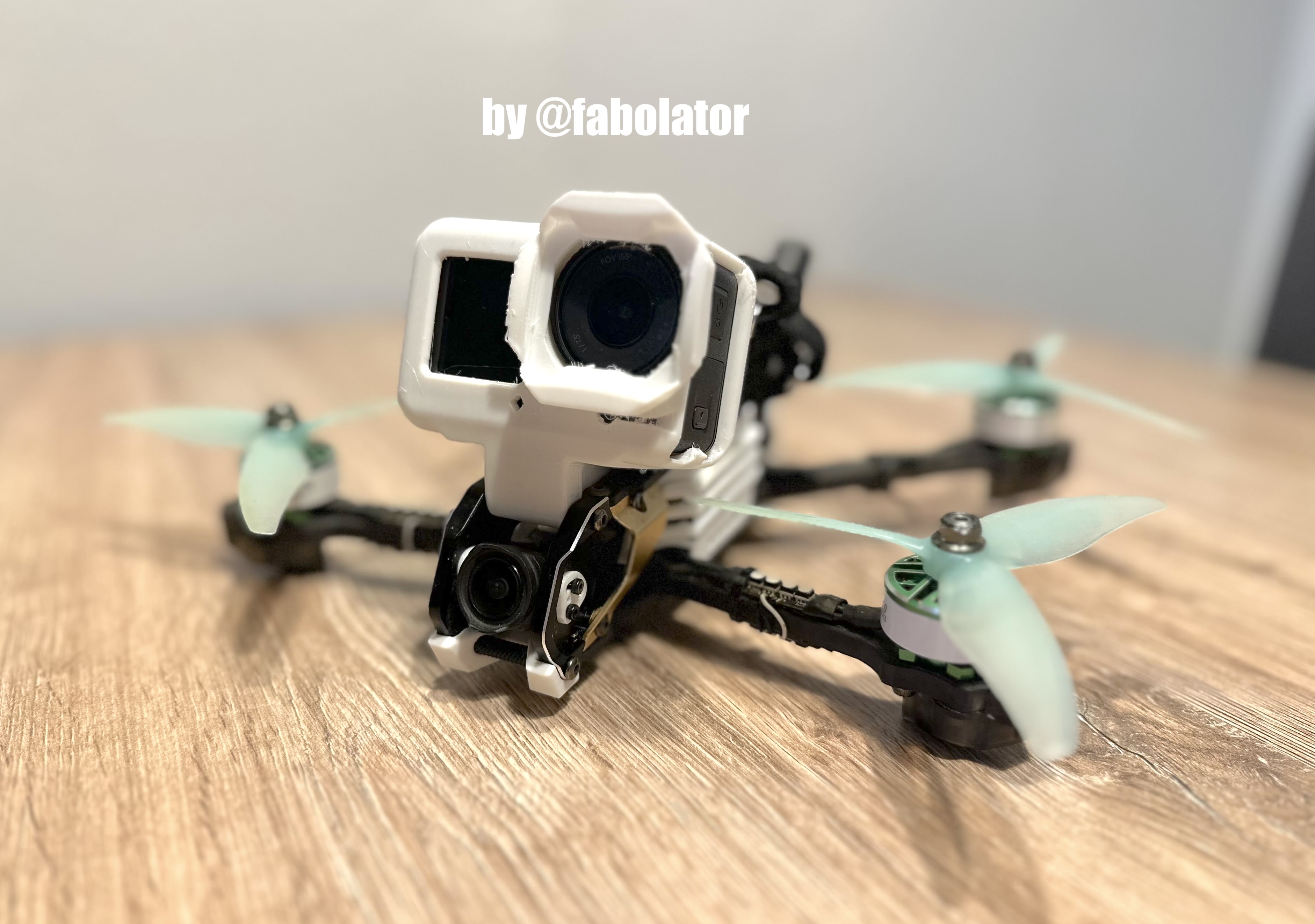 FPV Mount for Action 3 + 4 + 5, DJI TPU Drone Mounts, Max FOV by ...