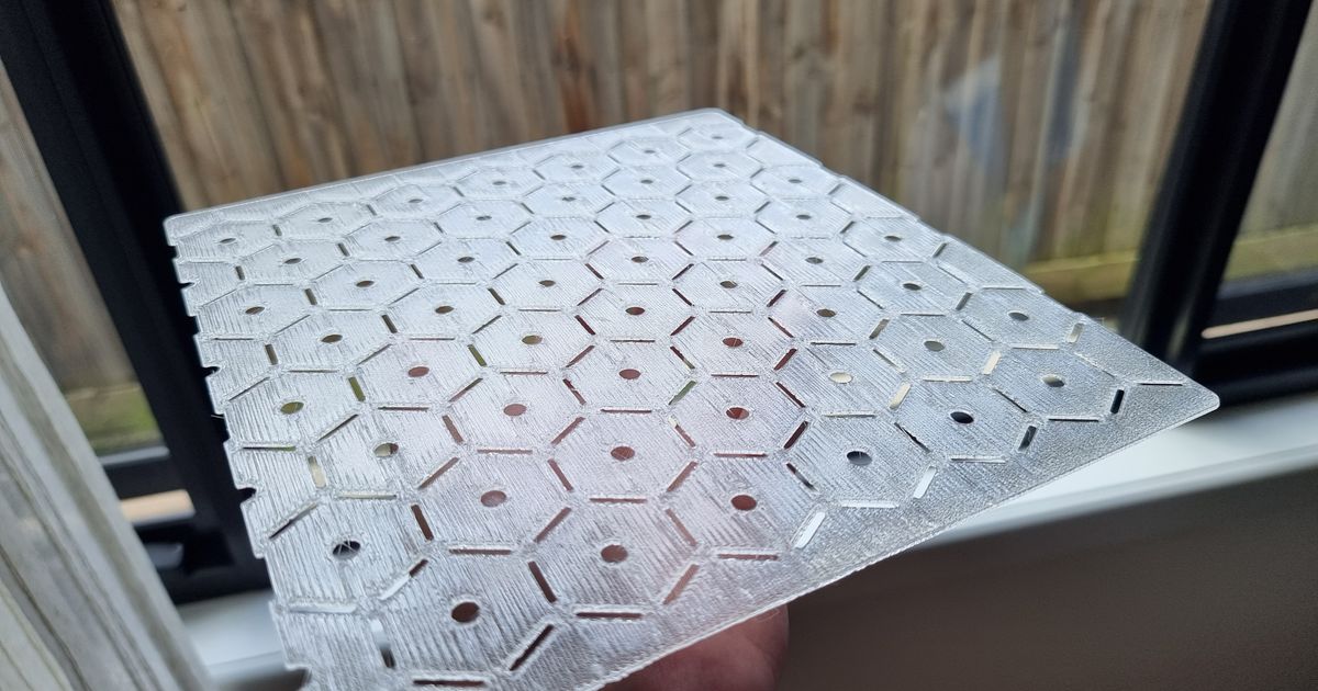 1.5" (38mm) Hex Grid Stencil Sheet by Bramble Wah | Download free STL ...