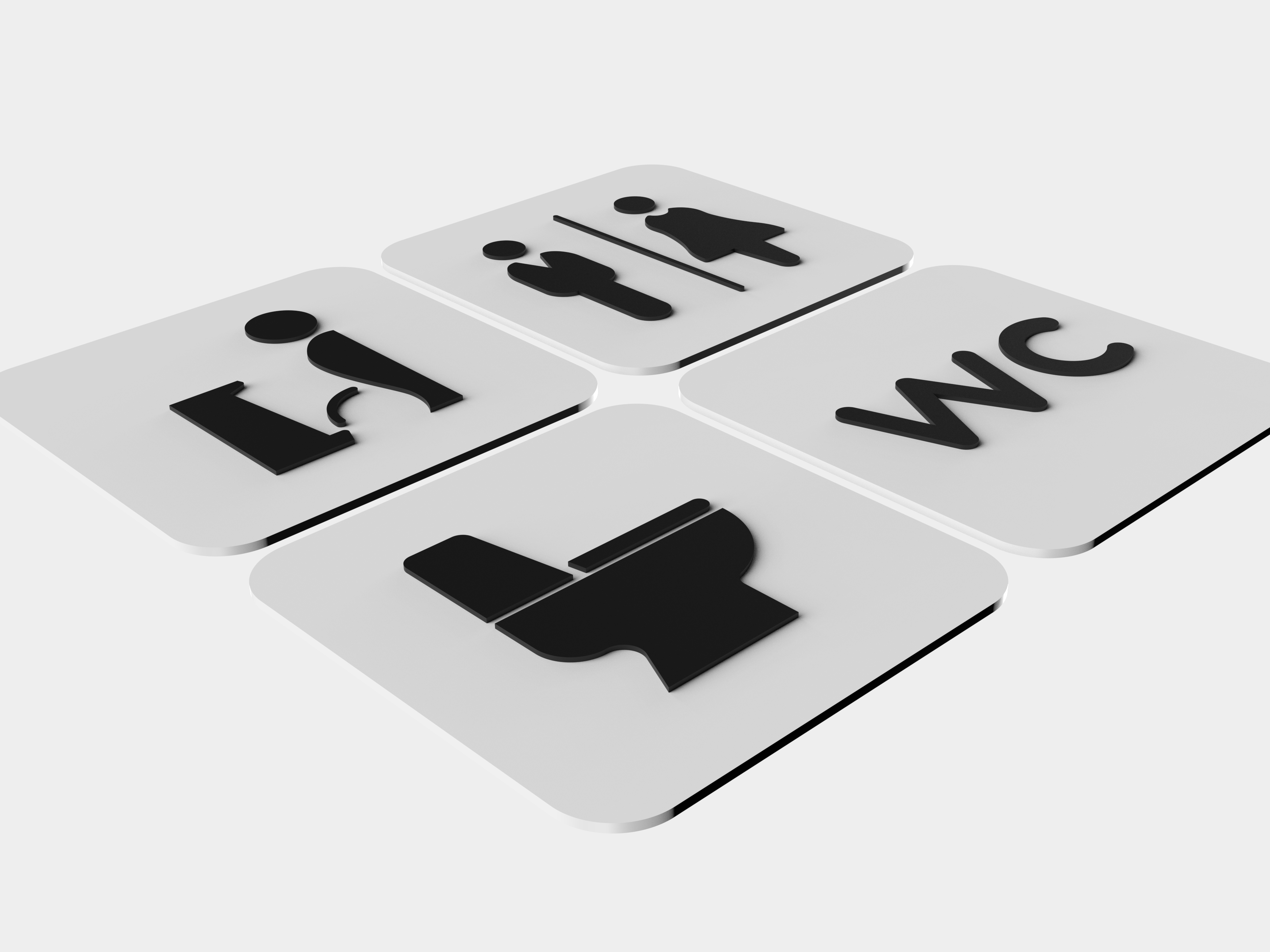 Toilet Sign / WC symbol by EatingSu | Download free STL model ...