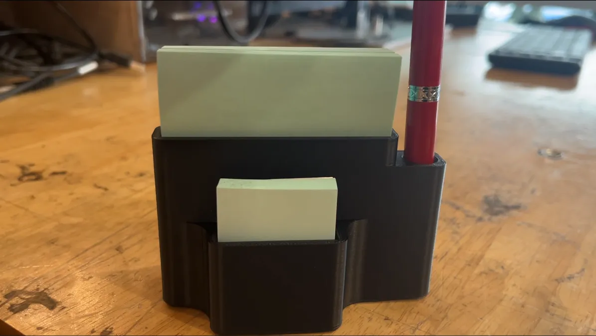 Sticky note Stand with pen by AP. Patipat | Download free STL model ...