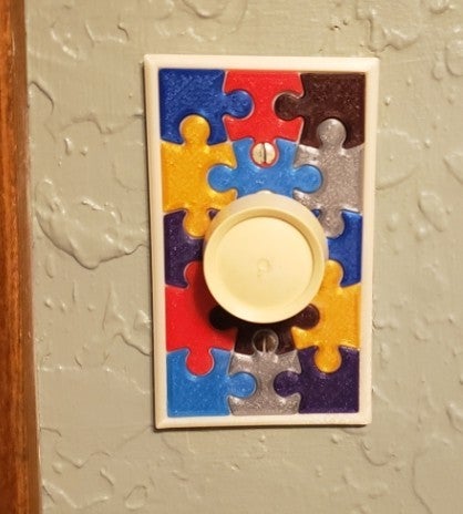Puzzle Light Switch Plate by Ken | Download free STL model | Printables.com