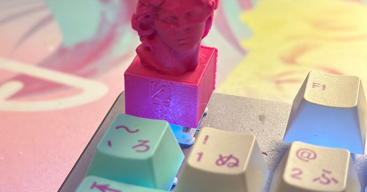Floral Shoppe Vaporwave Bust Helios -Keycap by Hayden | Download free ...