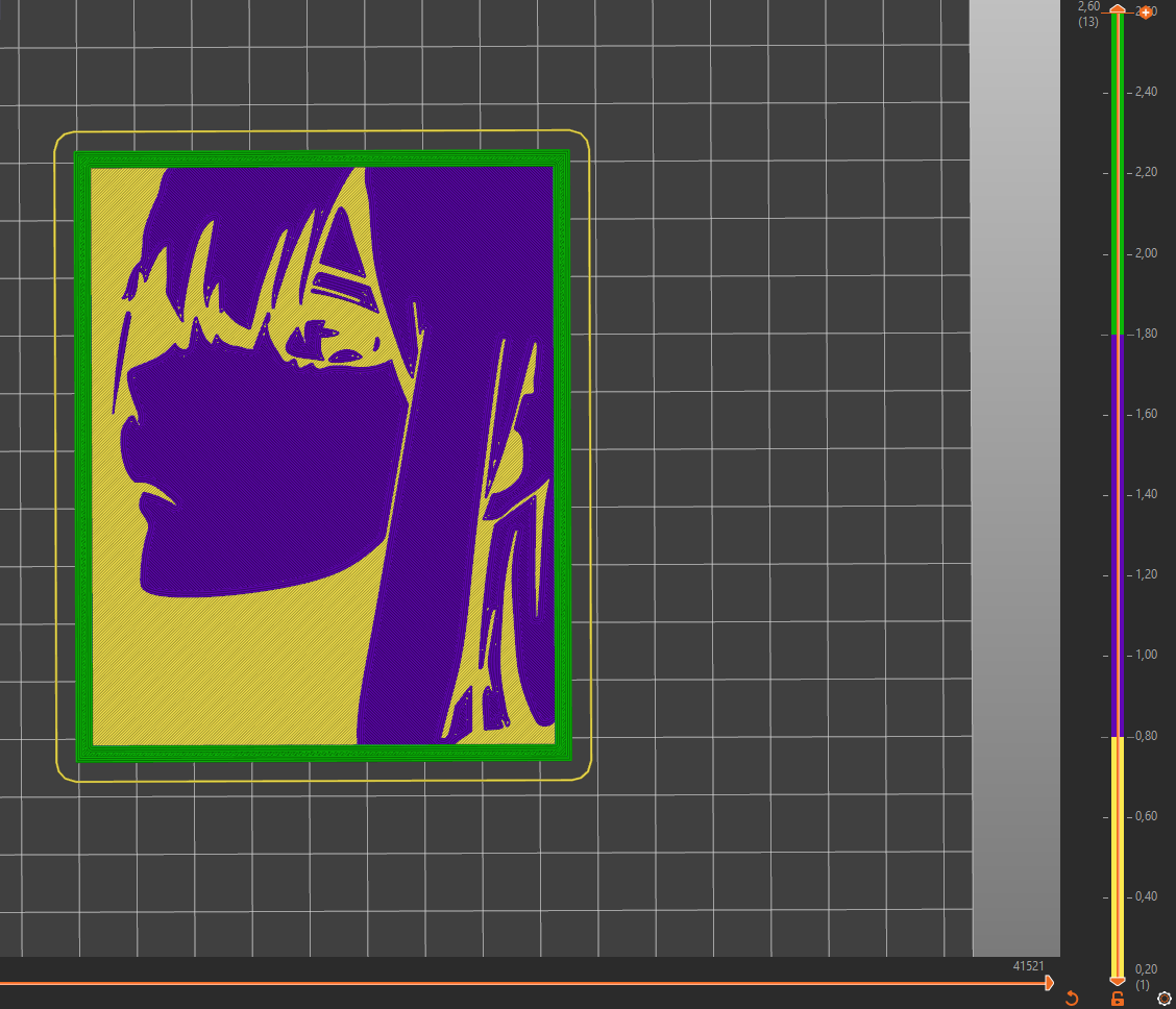 anime girl 2d wallart by Ts3D | Download free STL model | Printables.com