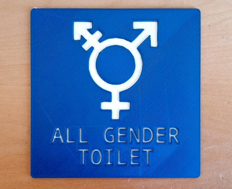 All Gender Toilet Sign by Kowa | Download free STL model | Printables.com