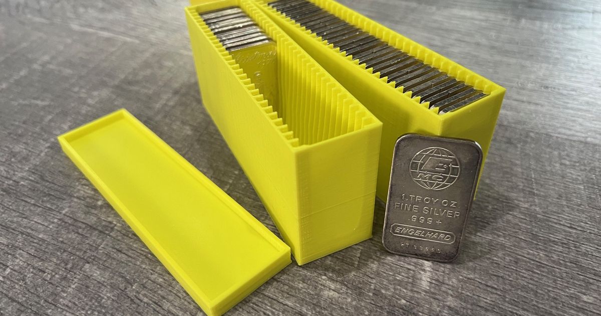 1oz Silver Bar Storage Box and Lid by TaylorTheNewbie | Download free ...