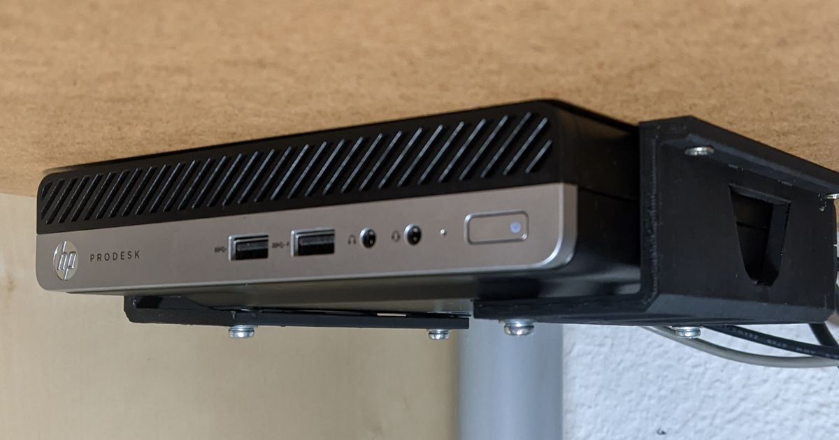 HP EliteDesk 800 under desk mount by Alex | Download free STL model ...