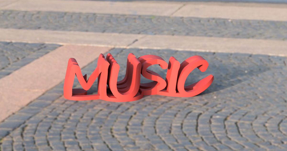 Music Text Flip by 3D_Print_For_Fun | Download free STL model ...
