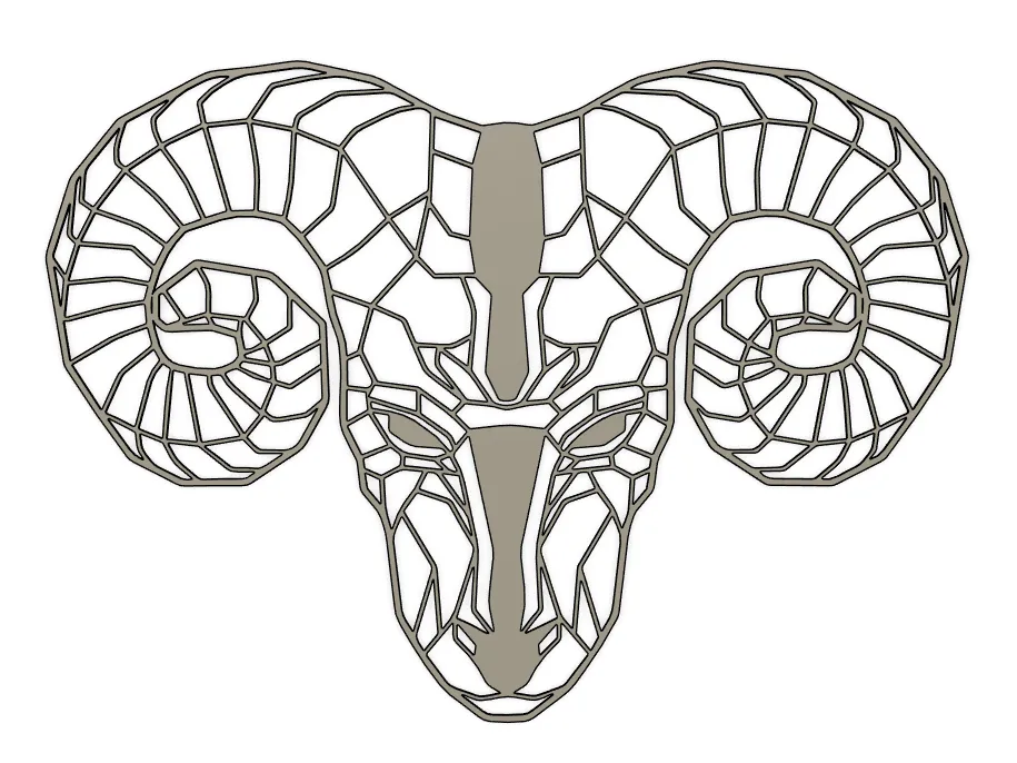 Geometric Ram by Aztairya | Download free STL model | Printables.com