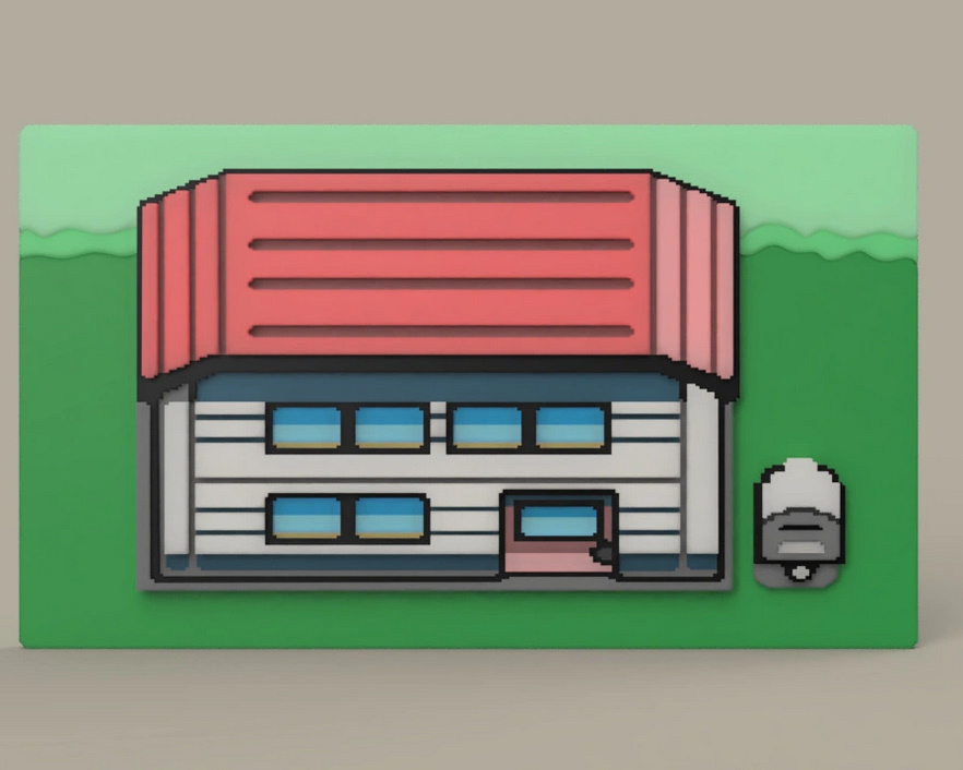 Reds House Pokemon 2D-Art by Chipotle | Download free STL model ...