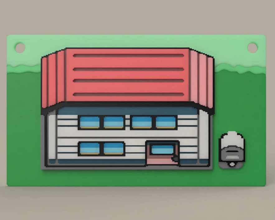 Reds House Pokemon 2D-Art by Chipotle | Download free STL model ...