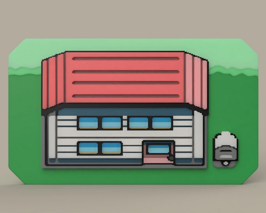 Reds House Pokemon 2D-Art by Chipotle | Download free STL model ...