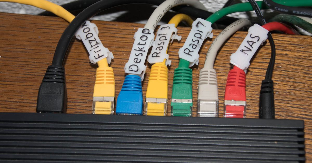 Tags for network- or powerline cables by herbert_la | Download free STL ...