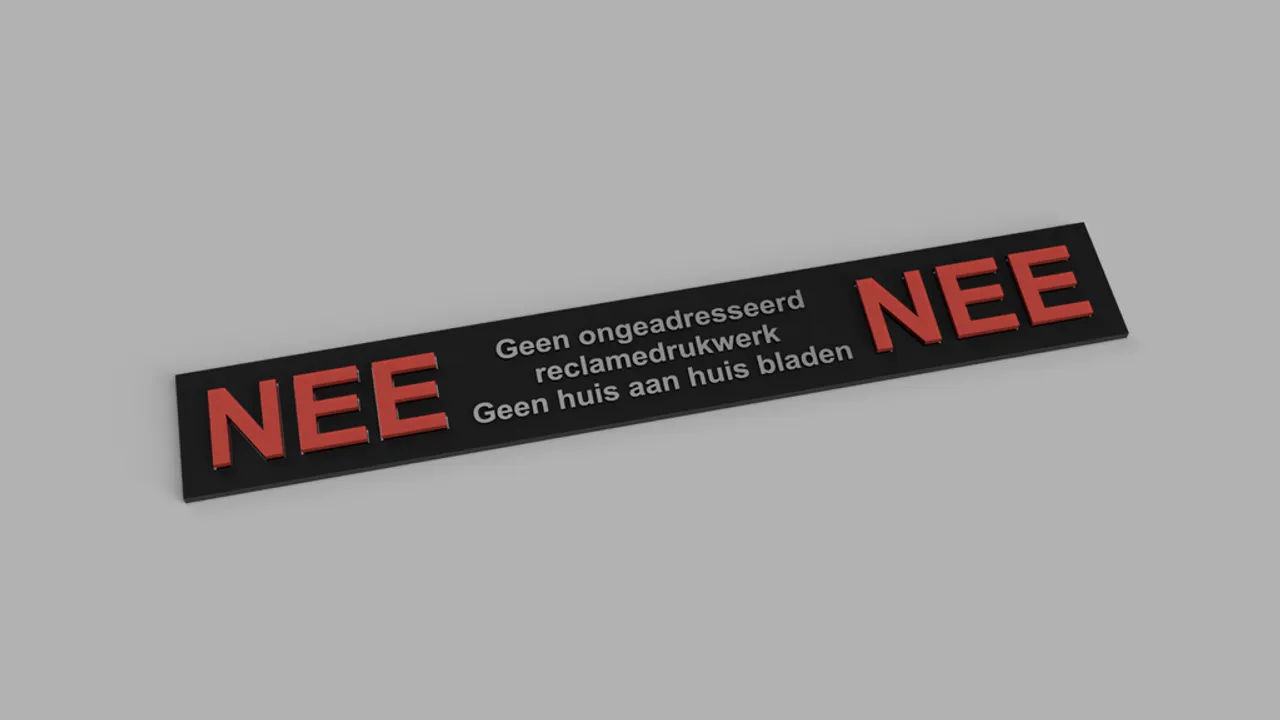 Nee-Nee postbox sticker (no advertising) by Thijs Dortmann | Download ...