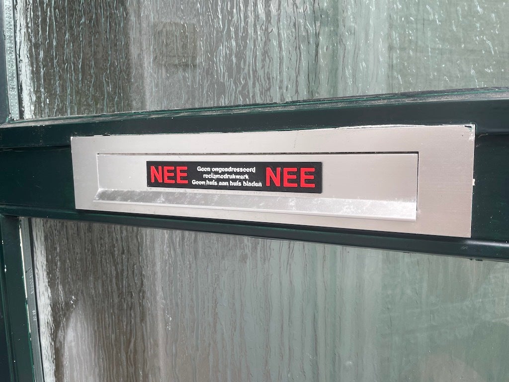 Nee-Nee postbox sticker (no advertising) by Thijs Dortmann | Download ...