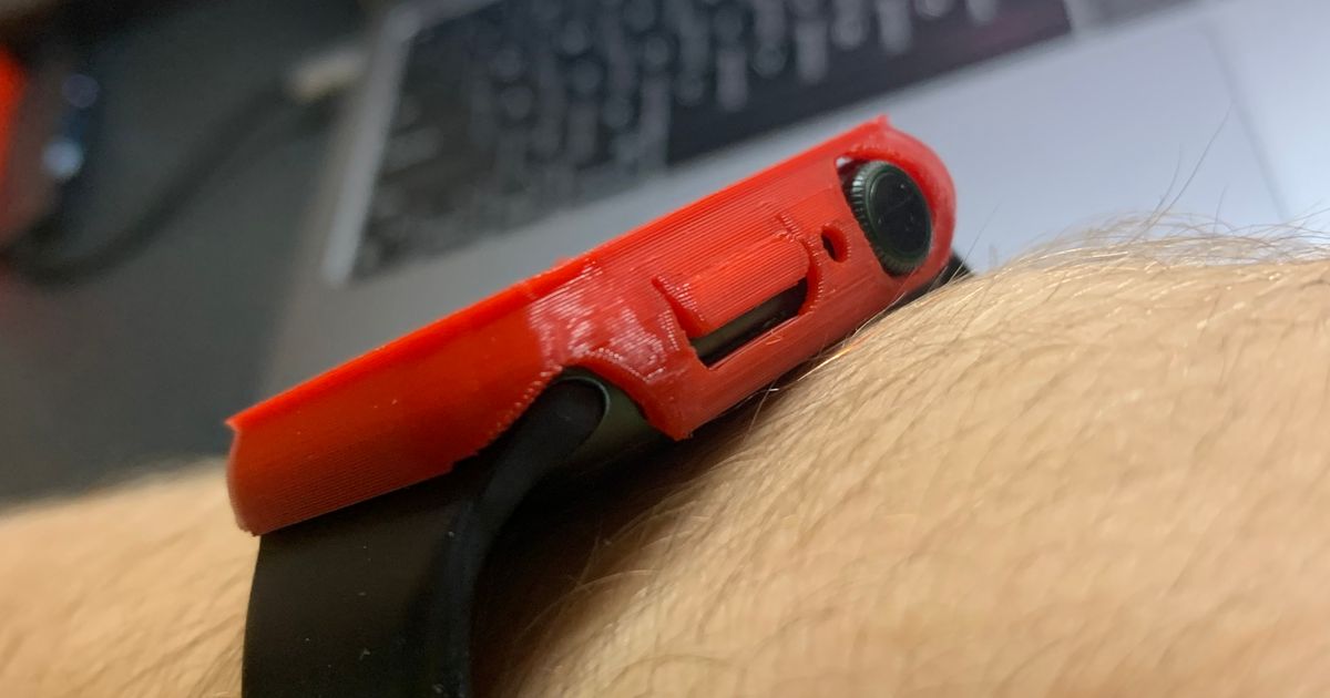 Apple watch 7 45mm case with bump with a button! (remix) von Scorpi ...
