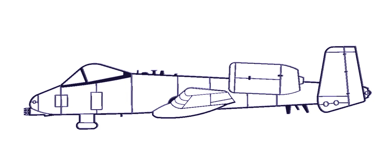 A-10 Warthog Side View WallArt by Robour | Download free STL model ...