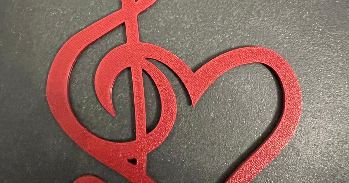 Clef note heart by robinschneider | Download free STL model ...