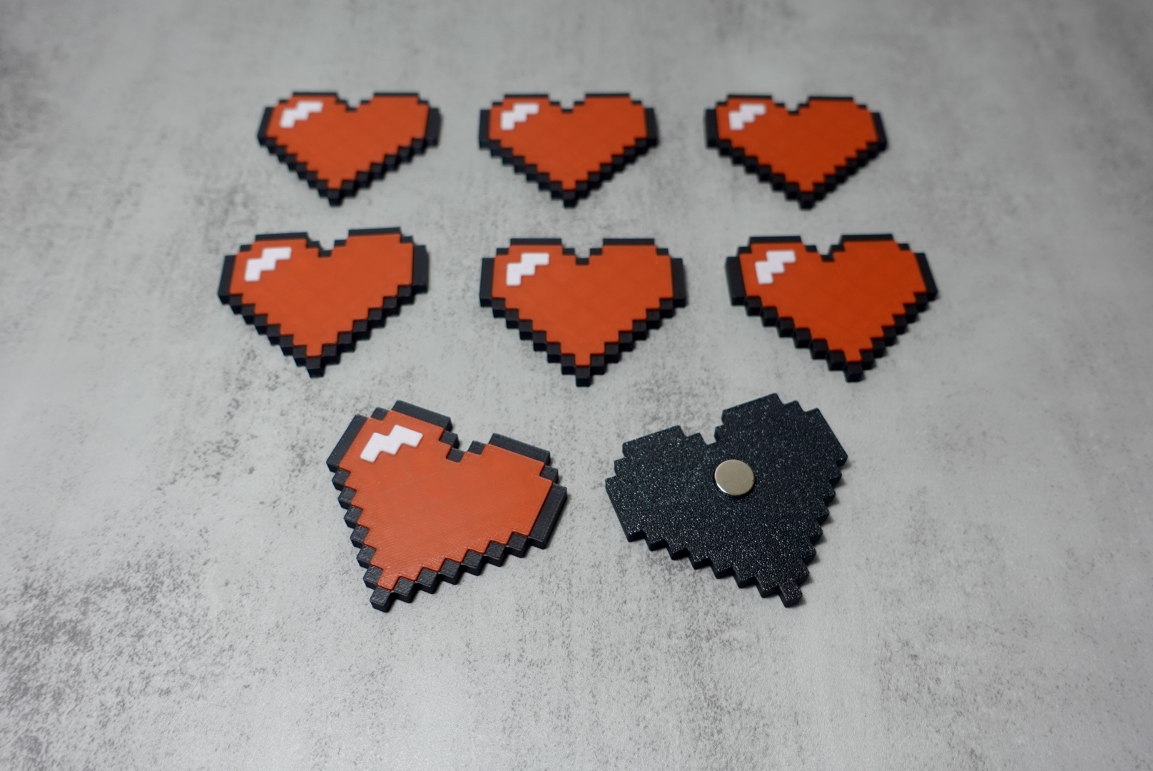 Pixel Heart Magnet von MysticMesh3D | Printables Store
