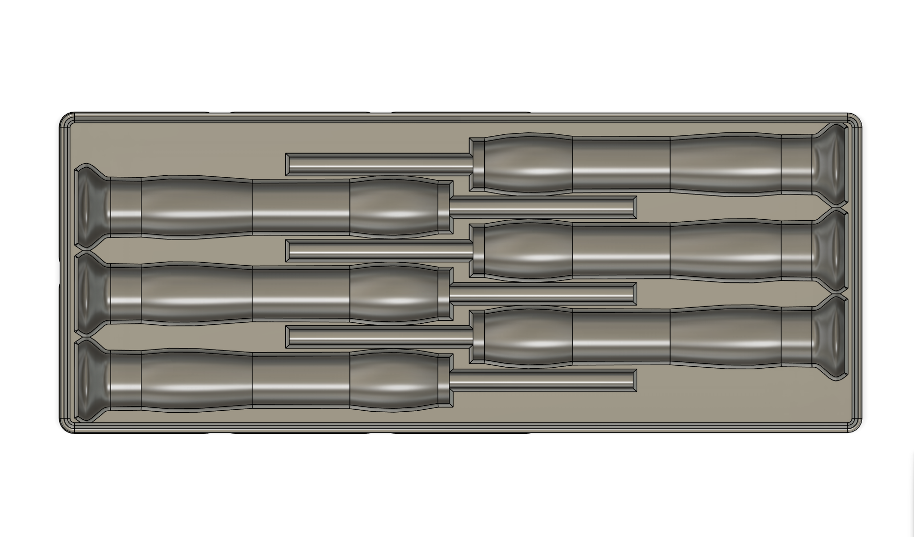 Gridfinity 6x Precision Screwdriver Set Tray by Rafael Borges ...