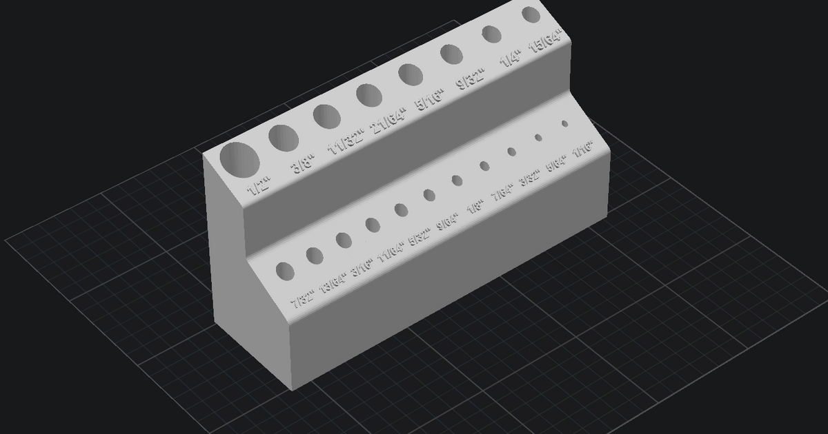 SAE/Imperial Drill Bit Holder by NinjaConner6 | Download free STL model ...