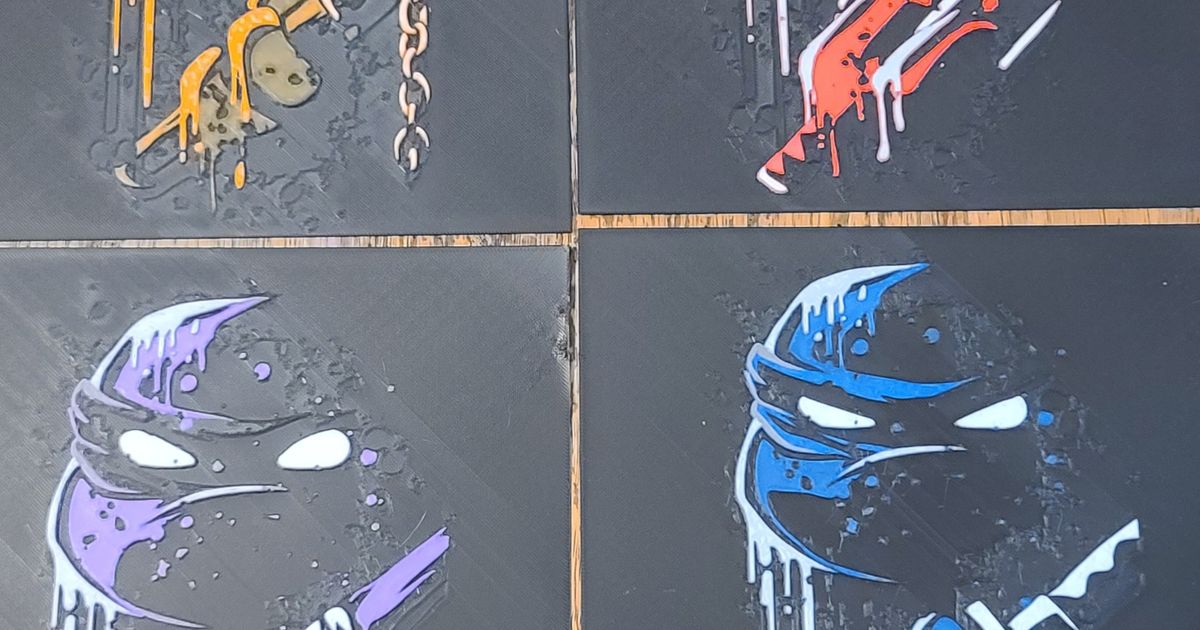 Frame for Ninja turtle Hueforge 200x200 by Dohara | Download free STL ...