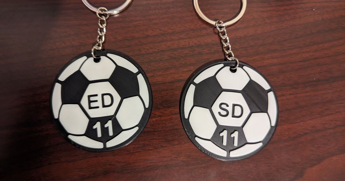 Customizable Soccer/football Keychain by daniels190 | Download free STL ...
