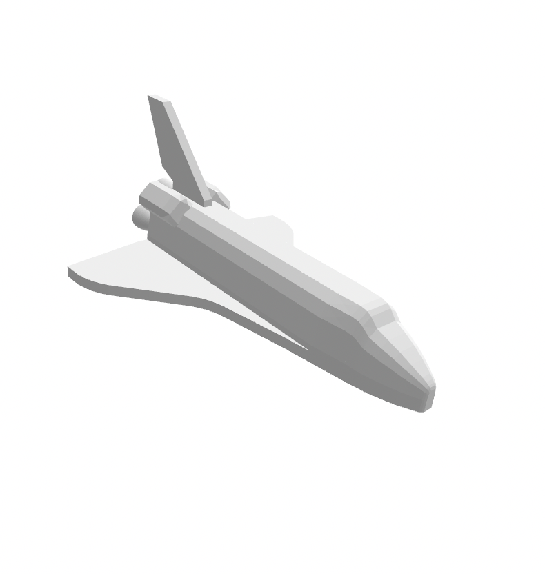 Low-poly Space Shuttle by Jeff | Download free STL model | Printables.com