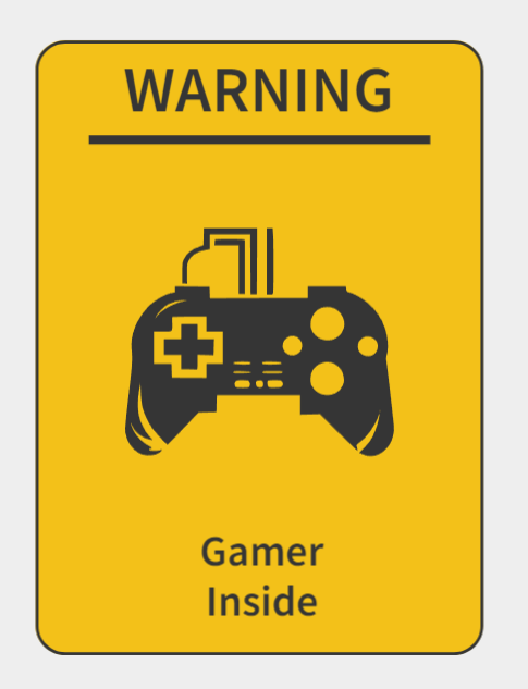 Warning Sign - Gamer by Spikeon | Download free STL model | Printables.com