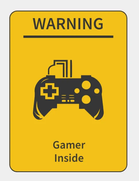 Warning Sign - Gamer by Spikeon Studio | Download free STL model ...