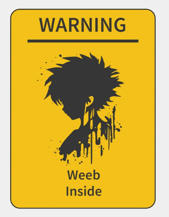 Warning Sign - Weeb - Male Splat by Spikeon Studio | Download free STL ...