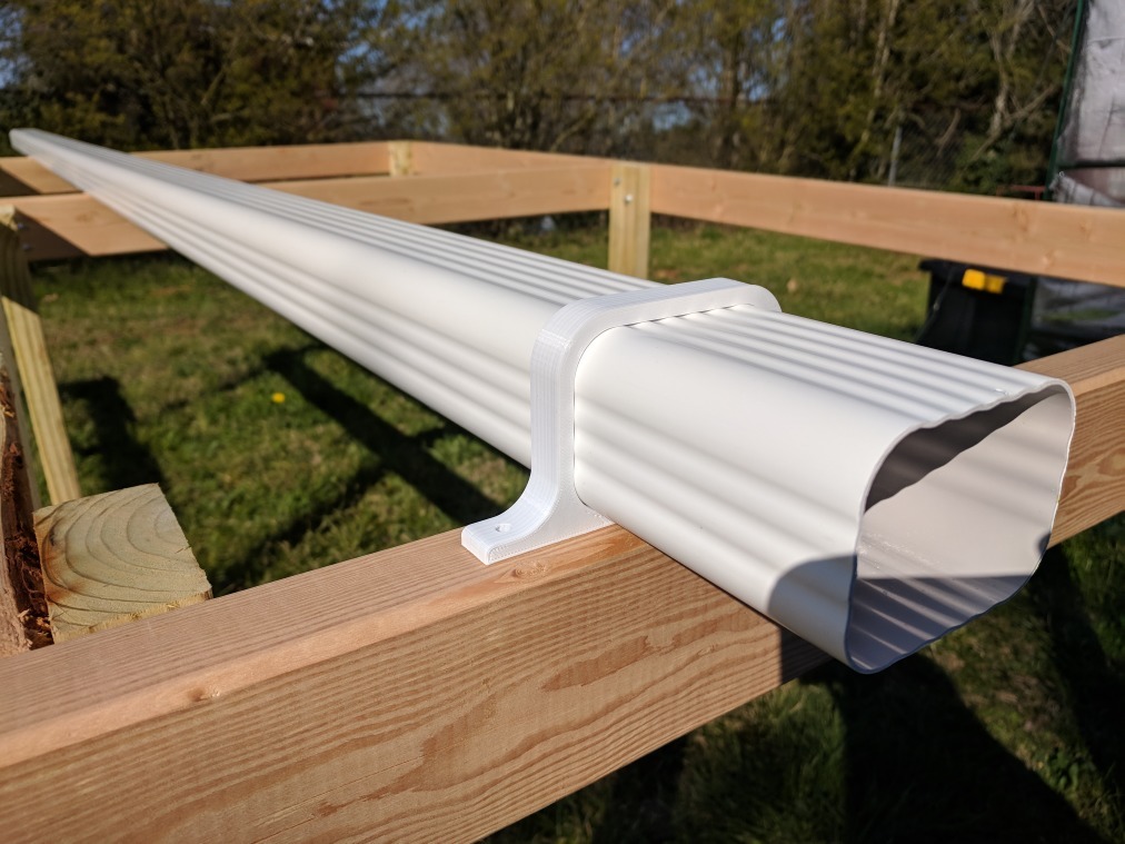 Hydroponic NFT Downspout Horizontal Bracket by threedjd | Download free STL model | Printables.com