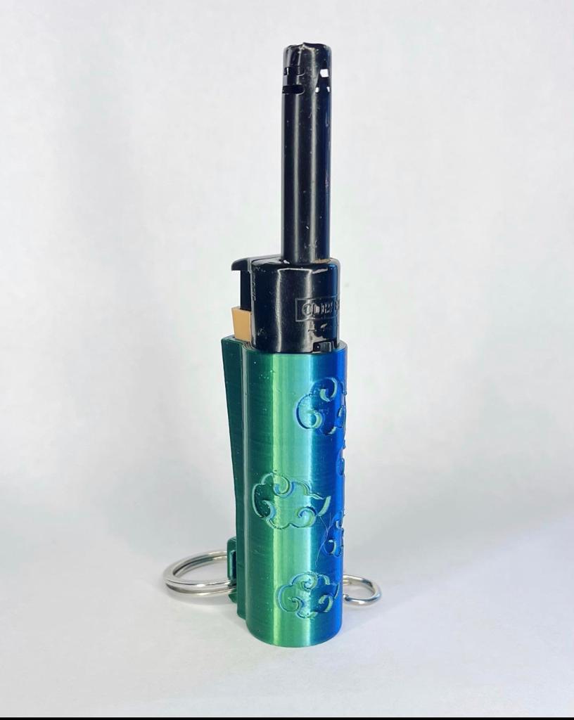 Clipper Lighter Sleeve - Akatsuki Print (w/ Refill hole/Keychain loop ...