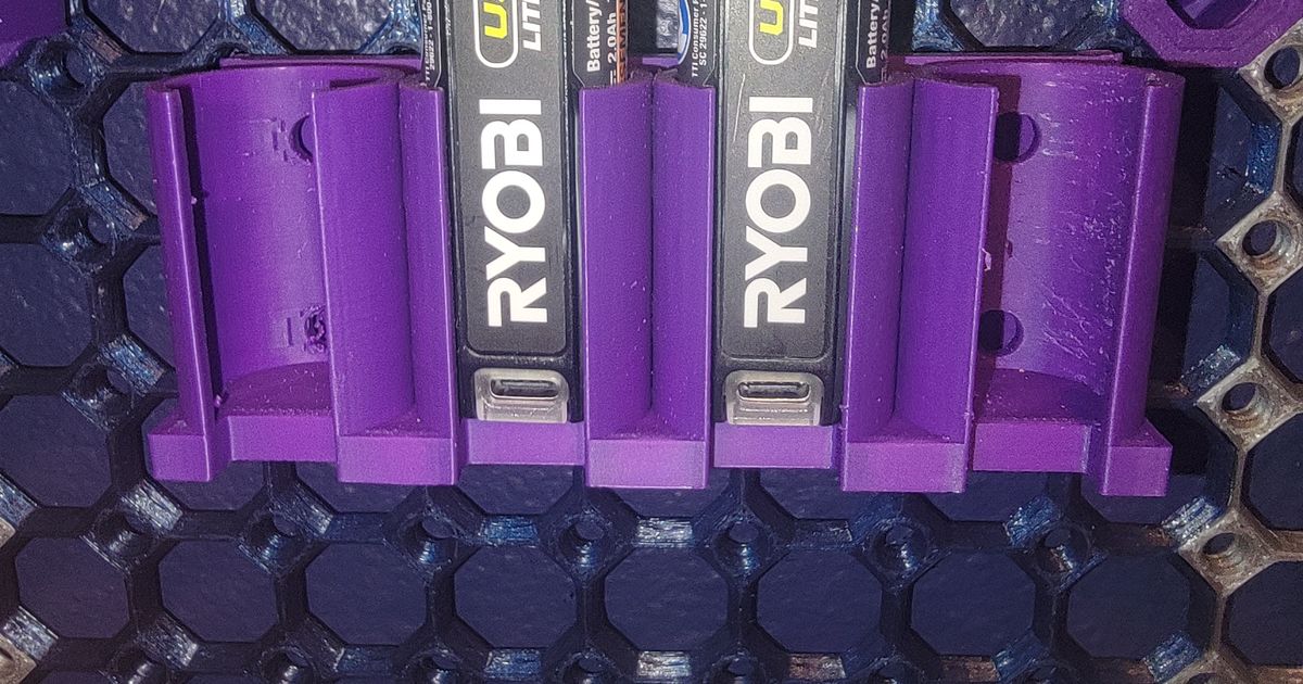 Ryobi USB Lithium Battery Holder for Multiboard by J3D_Designs ...