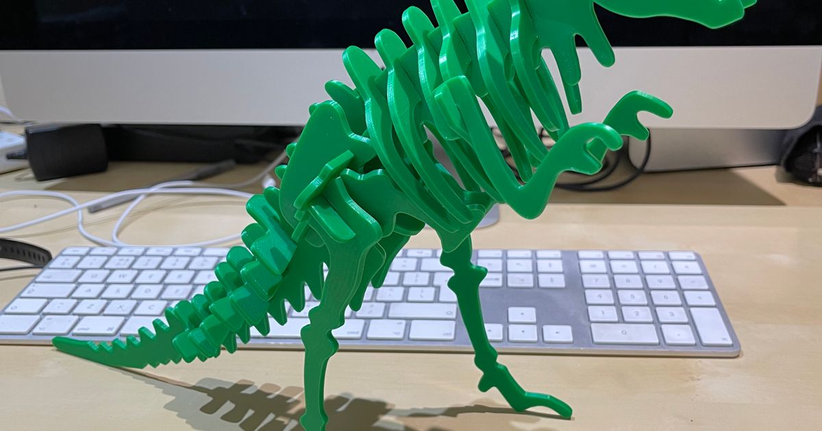 T Rex dinosaur skeleton model by Garfy | Download free STL model ...