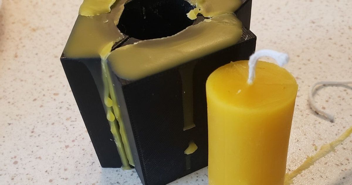 Parametric cylindrical candle mold by JohnN | Download free STL model ...
