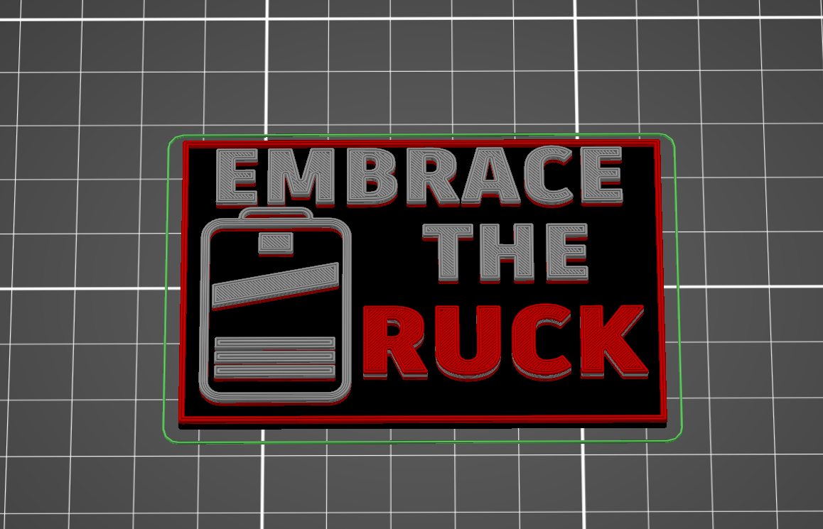 GORUCK patch Embrace the Ruck 2"x3" by Pawliemorph | Download free STL model | Printables.com