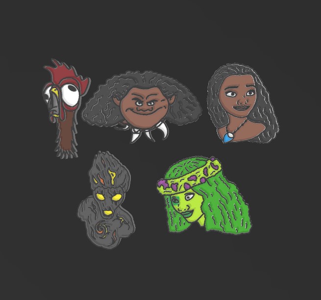 Disney Moana Badges by Z3Dus | Download free STL model | Printables.com