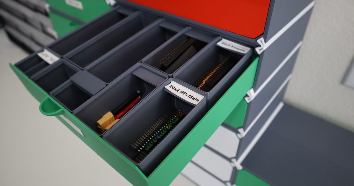 Modular Gridfinity Drawers With End Stops By Advanced Hobby Lab Download Free Stl Model