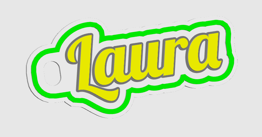 Keychain Laura by Dukone.dev | Download free STL model | Printables.com