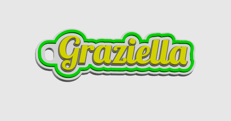 Keychain Graziella by Dukone.dev | Download free STL model | Printables.com