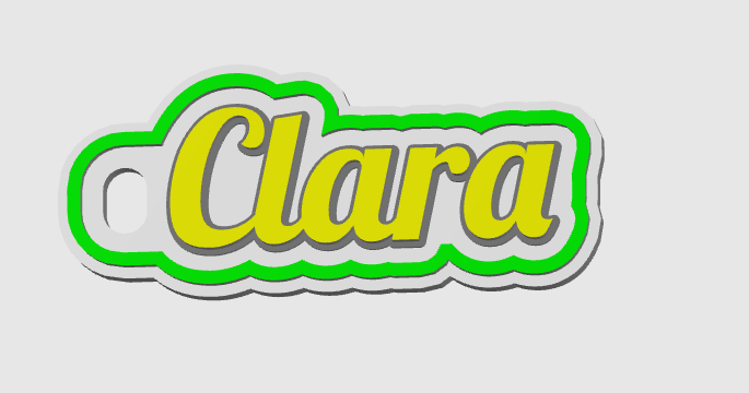 Keychain Clara by Dukone.dev | Download free STL model | Printables.com
