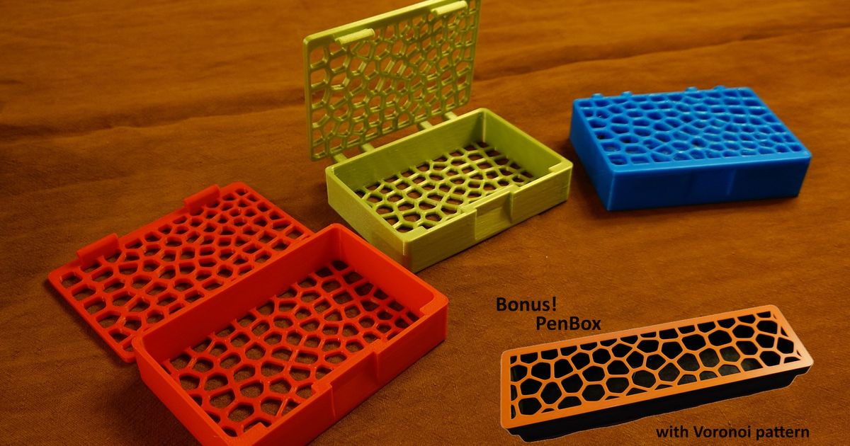 Box With Voronoi Pattern By Gillis Download Free Stl Model