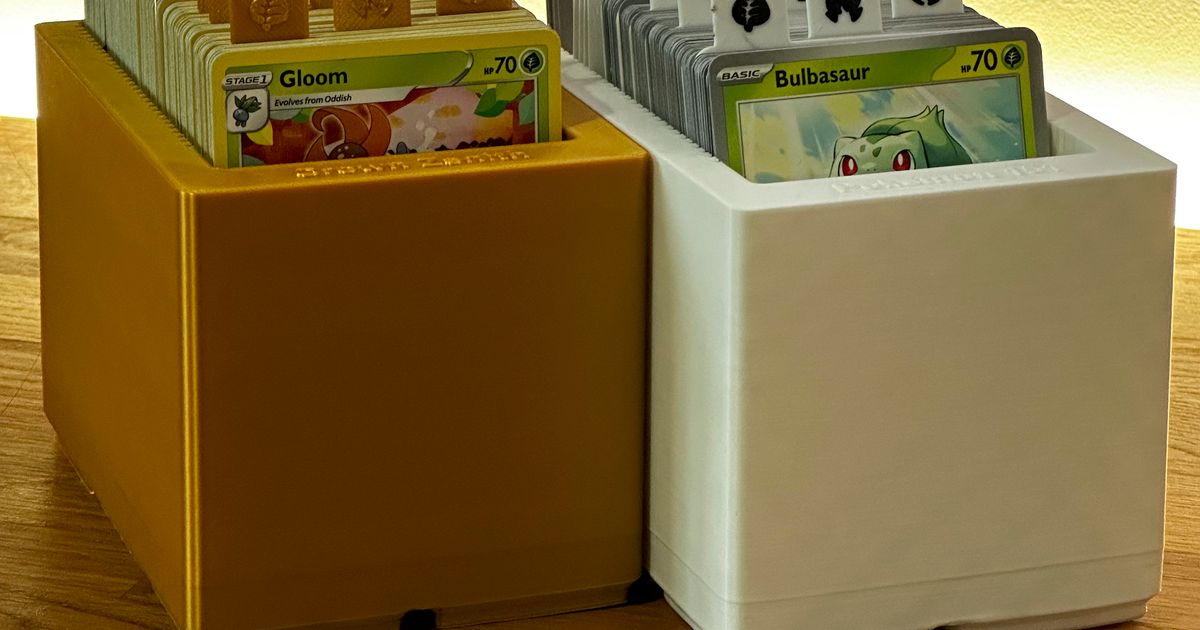 Pokemon TCG Card Storage Box and Organiser for Gridfinity by James ...