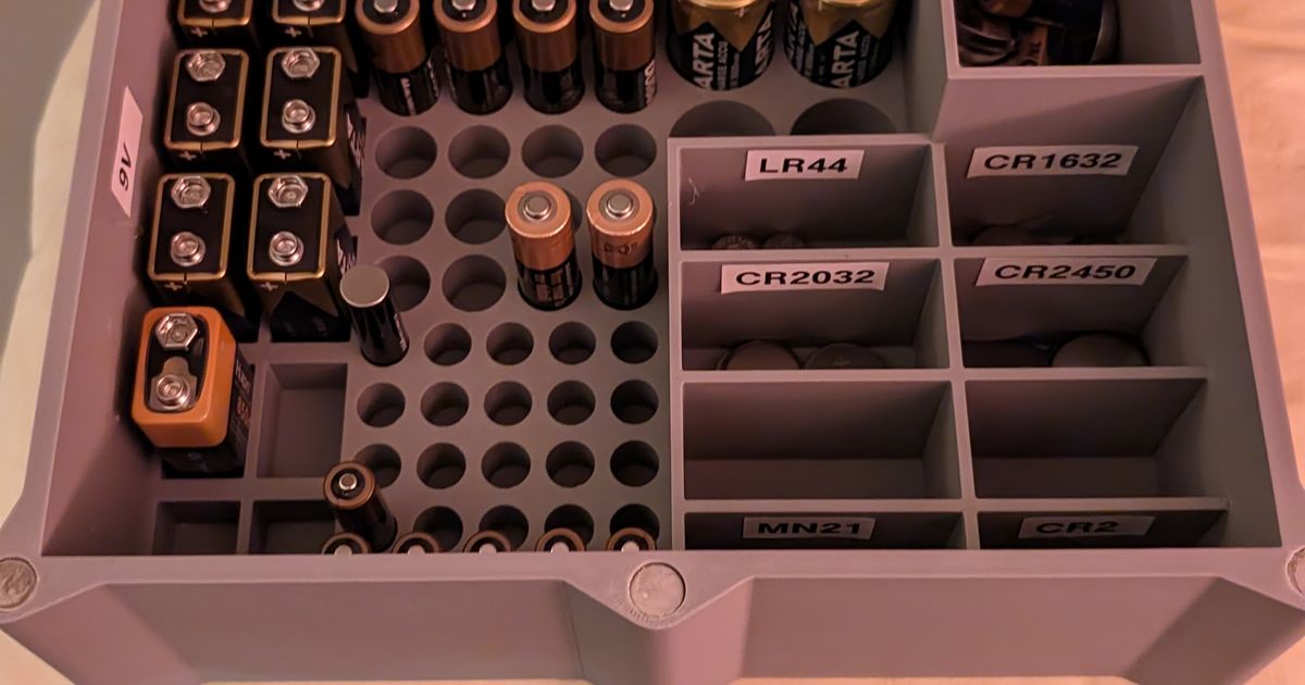 Battery Storage Box Remixed By Mr Bjammin Makerworld