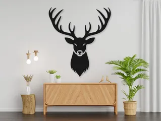 Deer Wall Decor 2D by Kahraman | Download free STL model | Printables.com