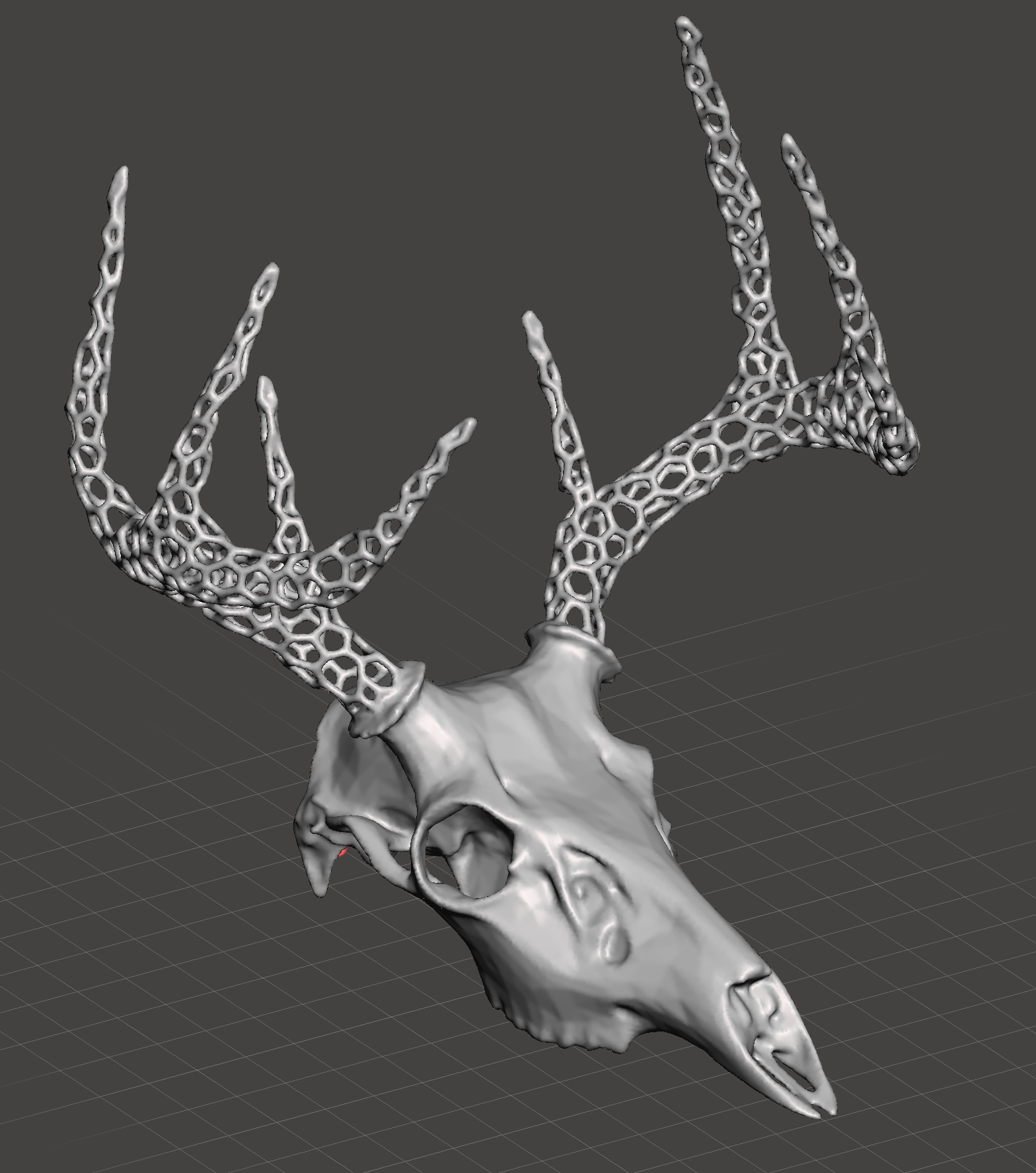 Buck Skull - Voronoi Antlers by Andrew Roth | Download free STL model ...