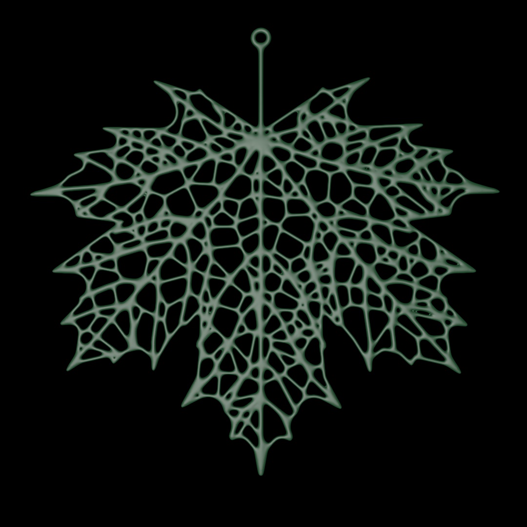 Voronoi Maple Leaf by Dark Heaven | Download free STL model ...
